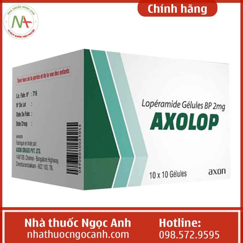 Thuốc Axolop Loperamide 2mg là thuốc gì, mua ở đâu, giá bao nhiêu?