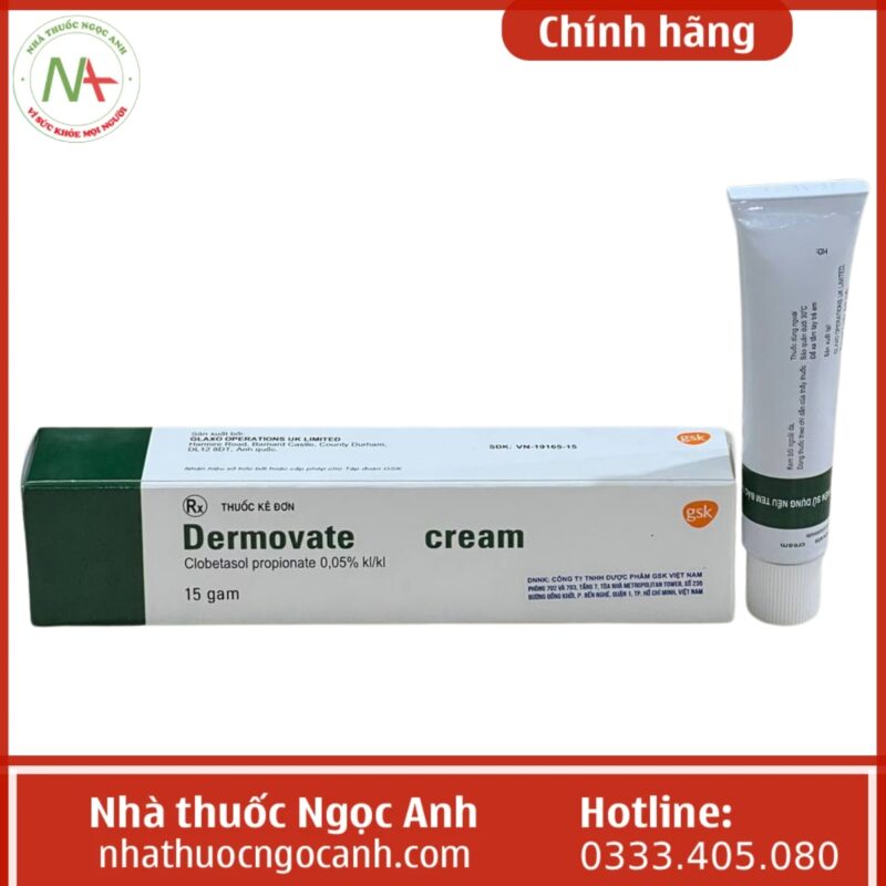 Thuốc Dermovate Cream 15g là thuốc gì, giá bao nhiêu, mua ở đâu