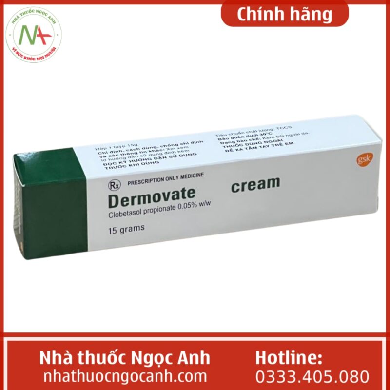 Thuốc Dermovate Cream 15g là thuốc gì, giá bao nhiêu, mua ở đâu