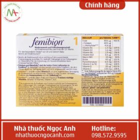 Uống Femibion 1 có cần uống thêm sắt không, mua ở đâu, giá bao nhiêu?