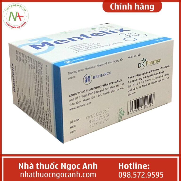 Menfelix là thuốc gì, cách dùng, có tốt không, giá bao nhiêu, mua ở đâu?