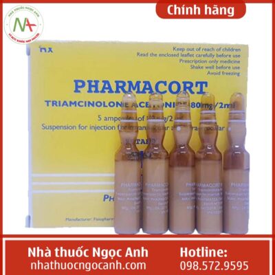 Thuốc tiêm sẹo lồi Pharmacort 80mg/2ml giá bao nhiêu, mua ở đâu