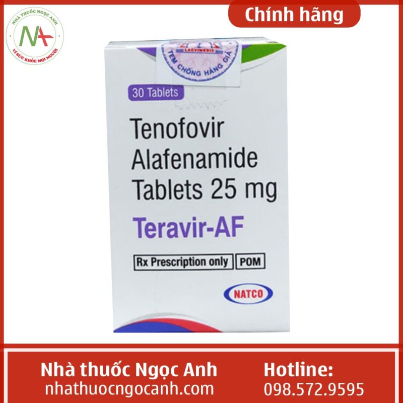 Thuốc Teravir-AF 25mg h 30v là thuốc gì, giá bao nhiêu, mua ở đâu