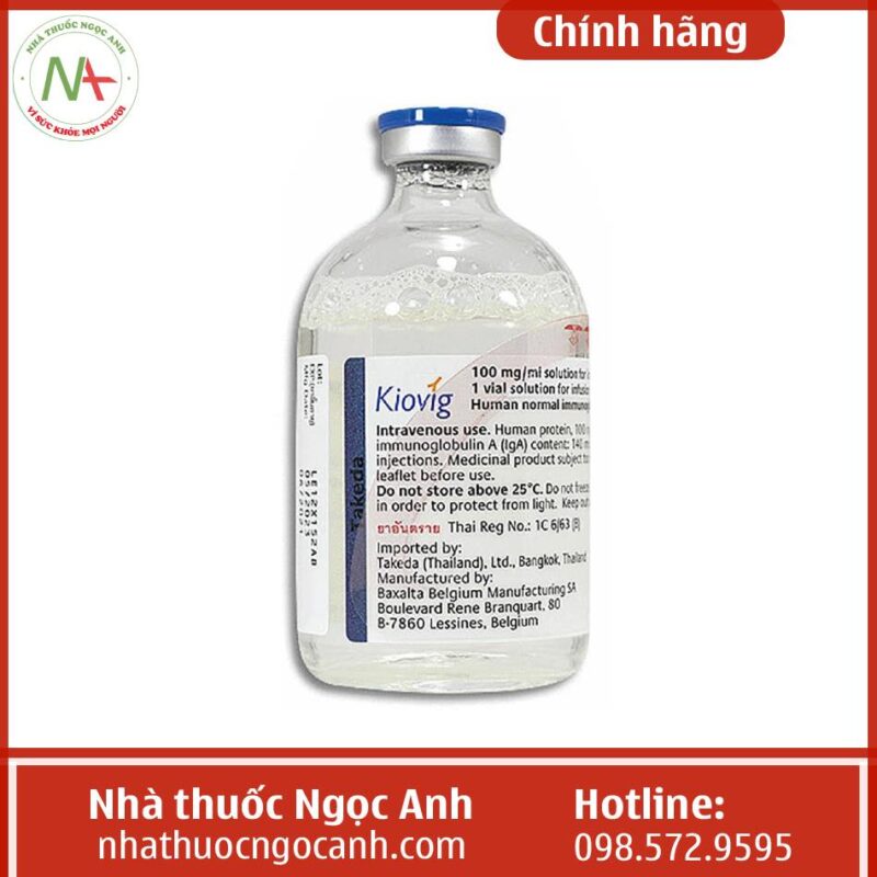 Thuốc Kiovig 100mg/ml có tác dụng gì, giá bao nhiêu, mua ở đâu?