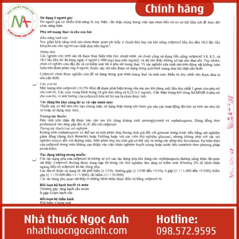 Thuốc Samnir 500mg: liều dùng, mua ở đâu, giá bao nhiêu?