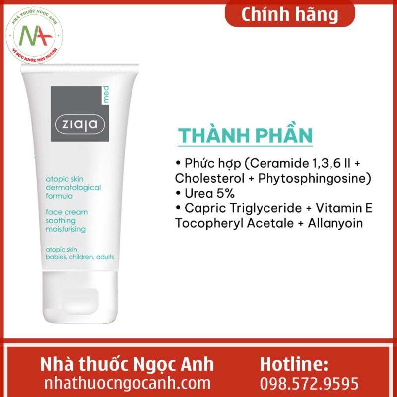 Kem dưỡng ẩm Ziaja Med Atopic Skin Dermatological Formula 50ml giá báo ...