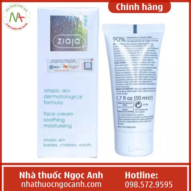 Kem dưỡng ẩm Ziaja Med Atopic Skin Dermatological Formula 50ml giá báo ...