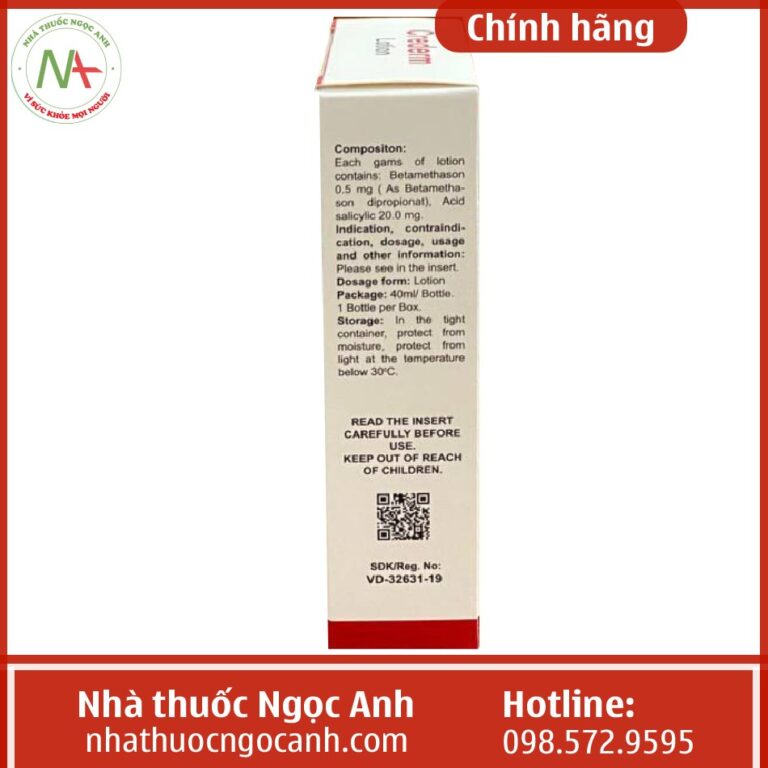 Thuốc Crederm Lotion 40ml cách sử dụng, giá bao nhiêu, mua ở đâu