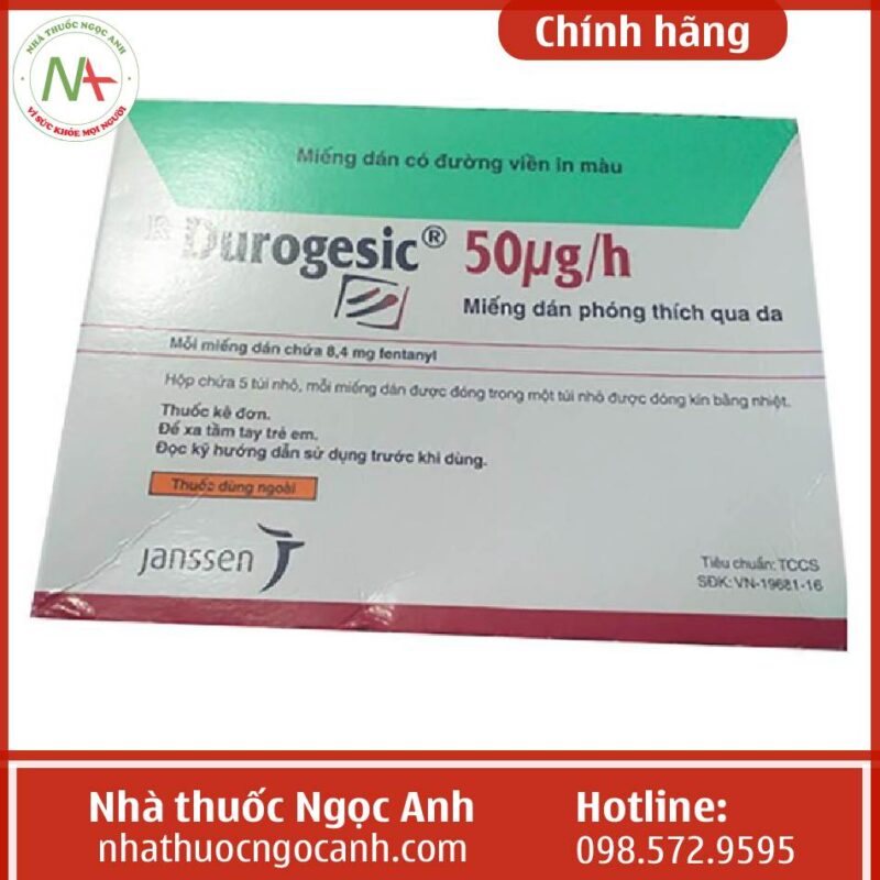 Thuốc Durogesic 50 µg/h dạng miếng dán giá bao nhiêu, mua ở đâu?