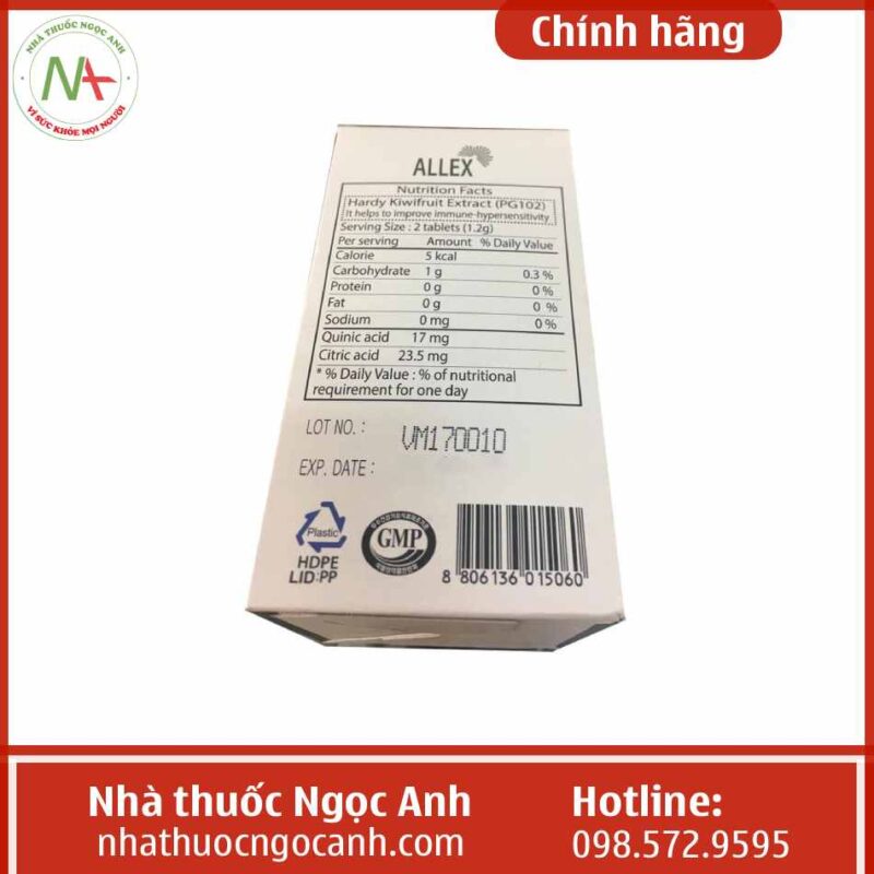 Thuốc Allex viên nén có tác dụng gì, mua ở đâu, giá bao nhiêu?