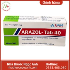 Thuốc Arazol-Tab 40 là thuốc gì, có tác dụng gì, giá bao nhiêu, mua ở đâu?
