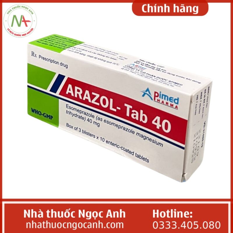 Thuốc Arazol-Tab 40 là thuốc gì, có tác dụng gì, giá bao nhiêu, mua ở đâu?