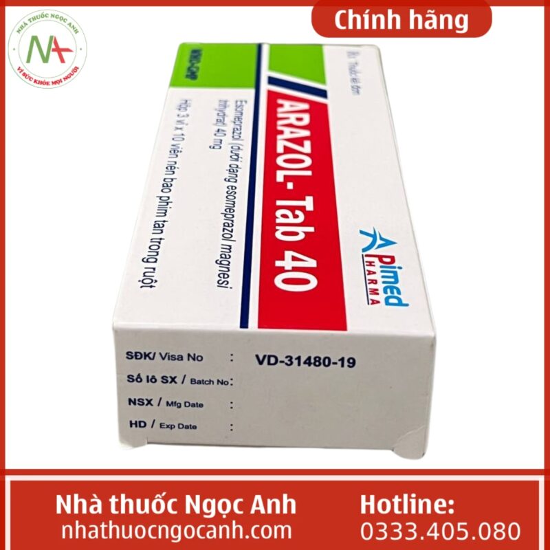 Thuốc Arazol-Tab 40 là thuốc gì, có tác dụng gì, giá bao nhiêu, mua ở đâu?