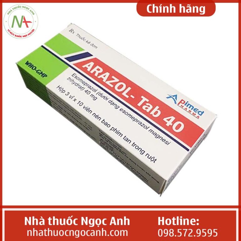 Thuốc Arazol-Tab 40 là thuốc gì, có tác dụng gì, giá bao nhiêu, mua ở đâu?