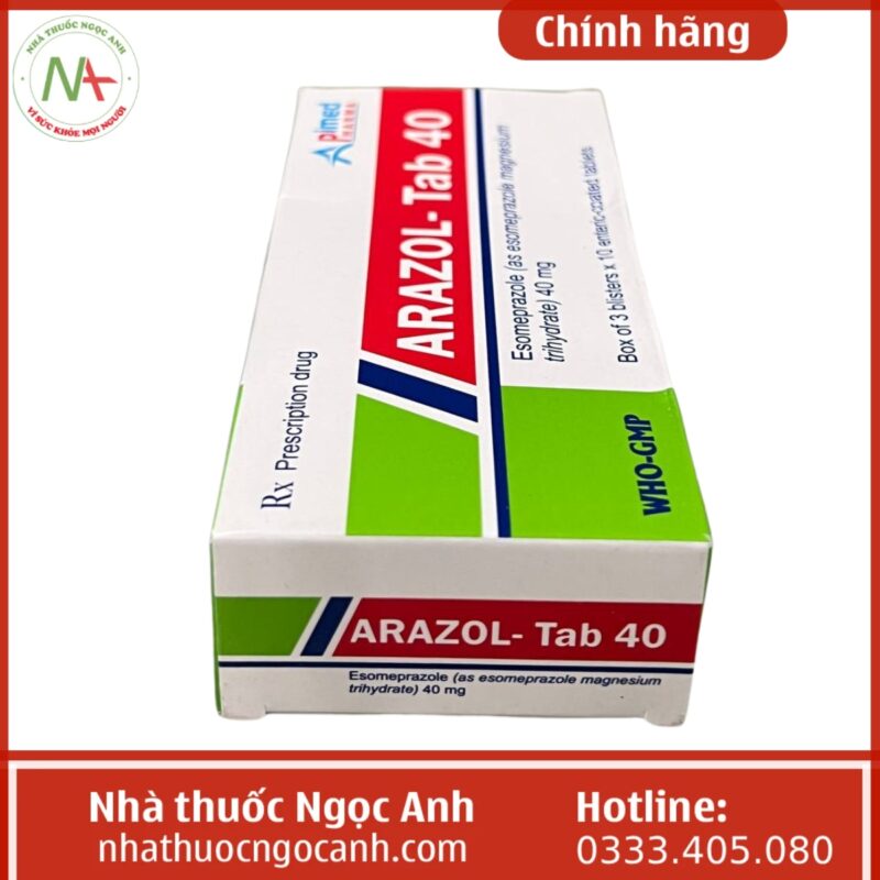 Thuốc Arazol-Tab 40 là thuốc gì, có tác dụng gì, giá bao nhiêu, mua ở đâu?
