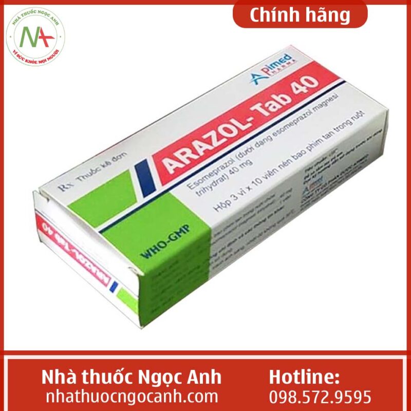 Thuốc Arazol-Tab 40 là thuốc gì, có tác dụng gì, giá bao nhiêu, mua ở đâu?