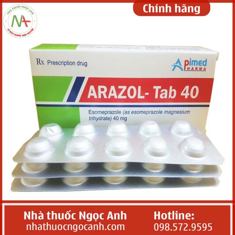 Thuốc Arazol-Tab 40 là thuốc gì, có tác dụng gì, giá bao nhiêu, mua ở đâu?