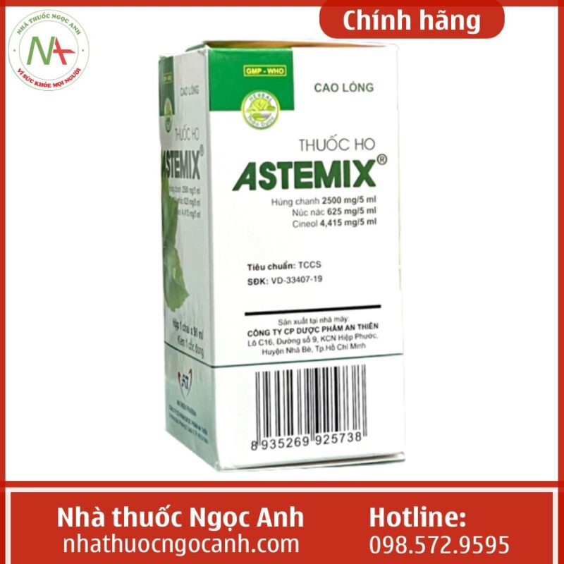 Thuốc ho Astemix 90ml có tốt không, giá bao nhiêu, bán ở đâu?