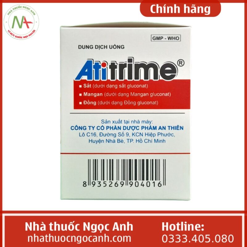 Thuốc Atitrime 10ml là thuốc gì, liều dùng, giá bao nhiêu, mua ở đâu?