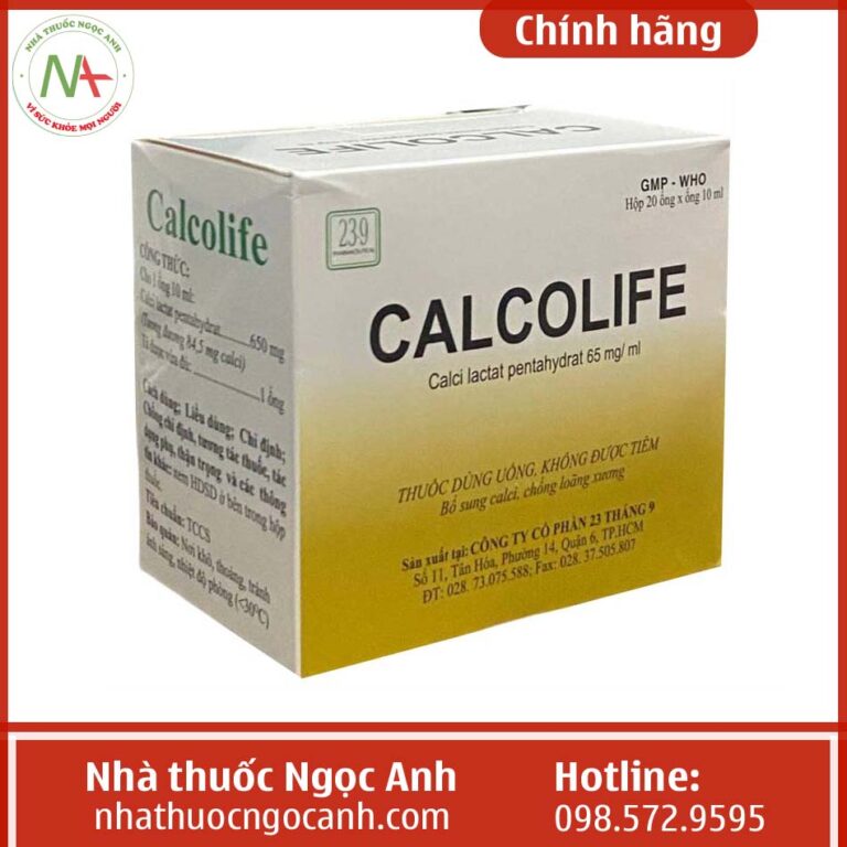 Thuốc Calcolife ống 10ml là thuốc gì, giá bao nhiêu, mua ở đâu?