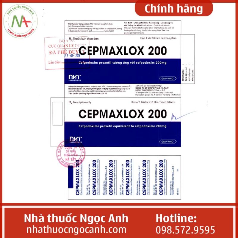 Thuốc Cepmaxlox 200 là thuốc gì, có tác dụng gì, giá bao nhiêu, mua ở đâu?