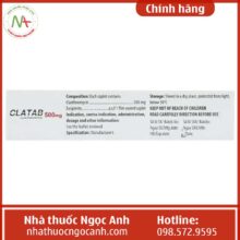 Thuốc Clatab 500mg có tác dụng gì, giá bao nhiêu, mua ở đâu?