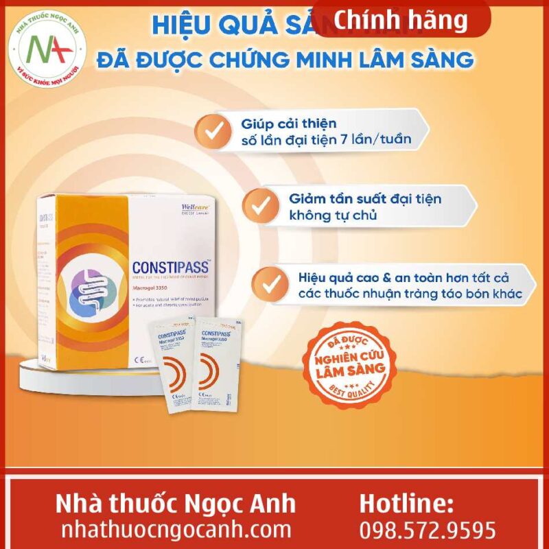 Constipass là thuốc gì, cách sử dụng, mua ở đâu, giá bao nhiêu?
