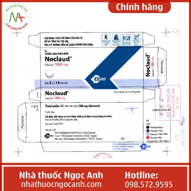 Thuốc Noclaud 100mg có tác dụng gì, mua ở đâu, giá bao nhiêu?