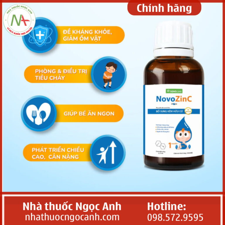 Thuốc kẽm NovozinC Drops có tốt không, mua ở đâu, giá bao nhiêu?