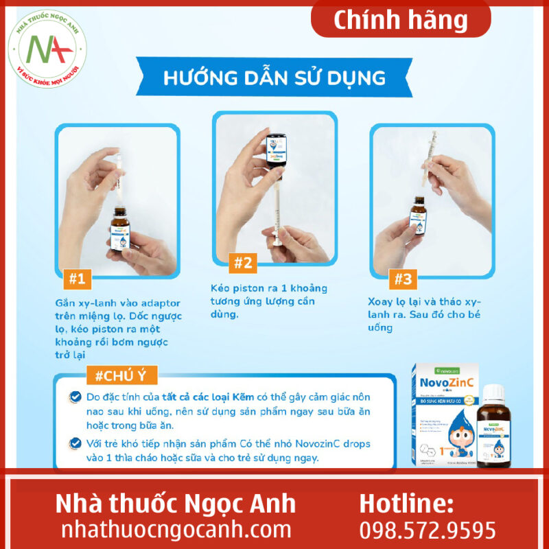 Thuốc kẽm NovozinC Drops có tốt không, mua ở đâu, giá bao nhiêu?