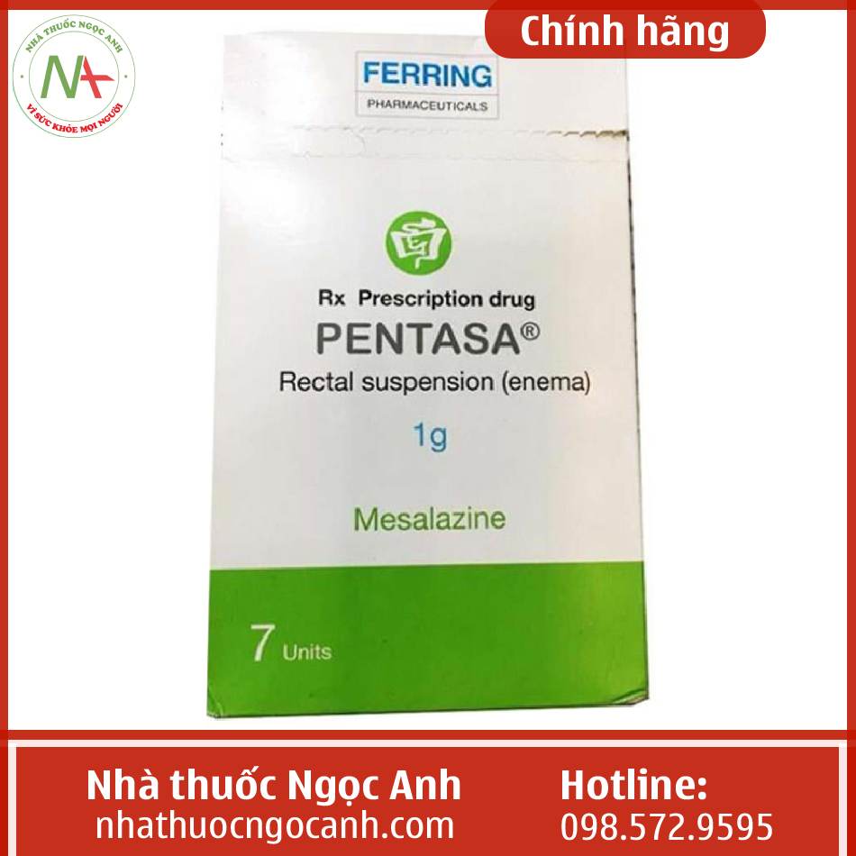 Thuốc Pentasa 1g/100ml hỗn dịch có tác dụng gì, mua ở đâu. giá bao nhiêu?
