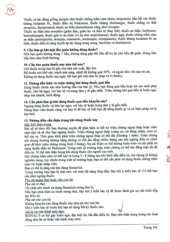 Thuốc Reinal-5 là thuốc gì, tác dụng gì, giá bao nhiêu, mua ở đâu?