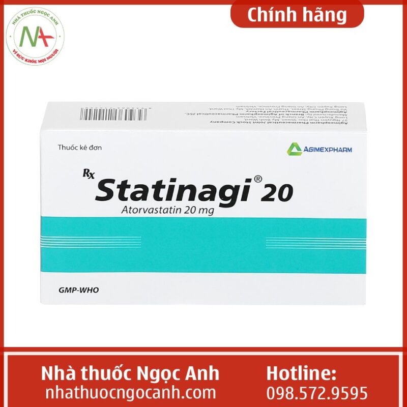Thuốc Statinagi 20 là thuốc gì, tác dụng phụ, mua ở đâu, giá bao nhiêu?