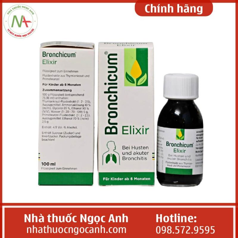 Thuốc ho Bronchicum Elixir cách dùng, review, giá bao nhiêu, mua ở đâu?