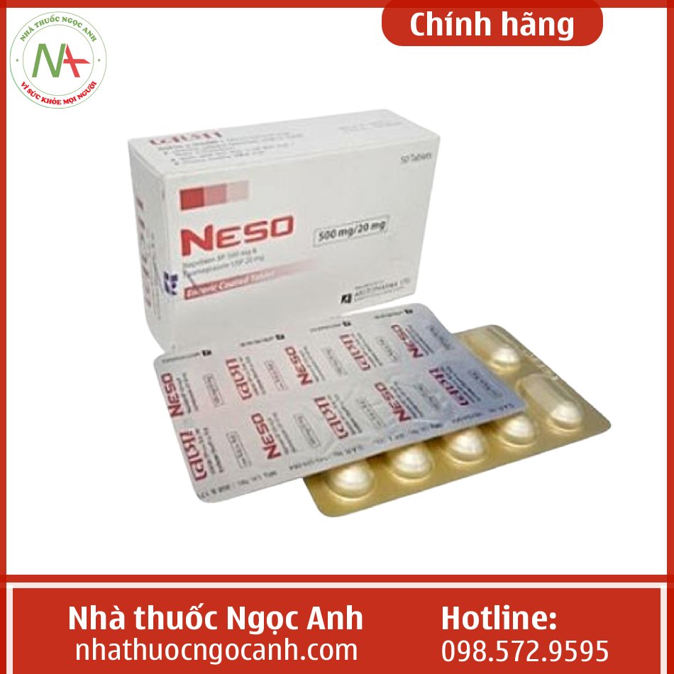 Thuốc Neso 500mg/20mg là thuốc gì, giá bao nhiêu, mua ở đâu?