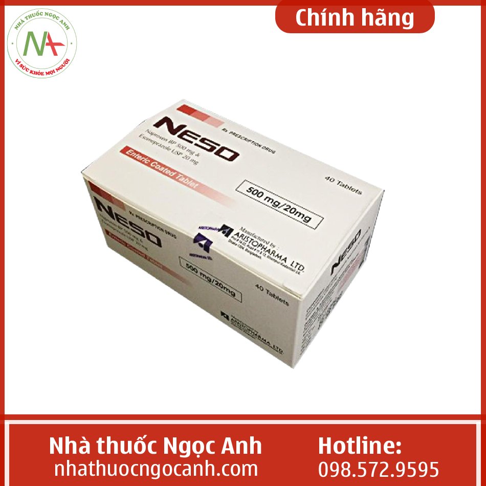 Thuốc Neso 500mg/20mg là thuốc gì, giá bao nhiêu, mua ở đâu?