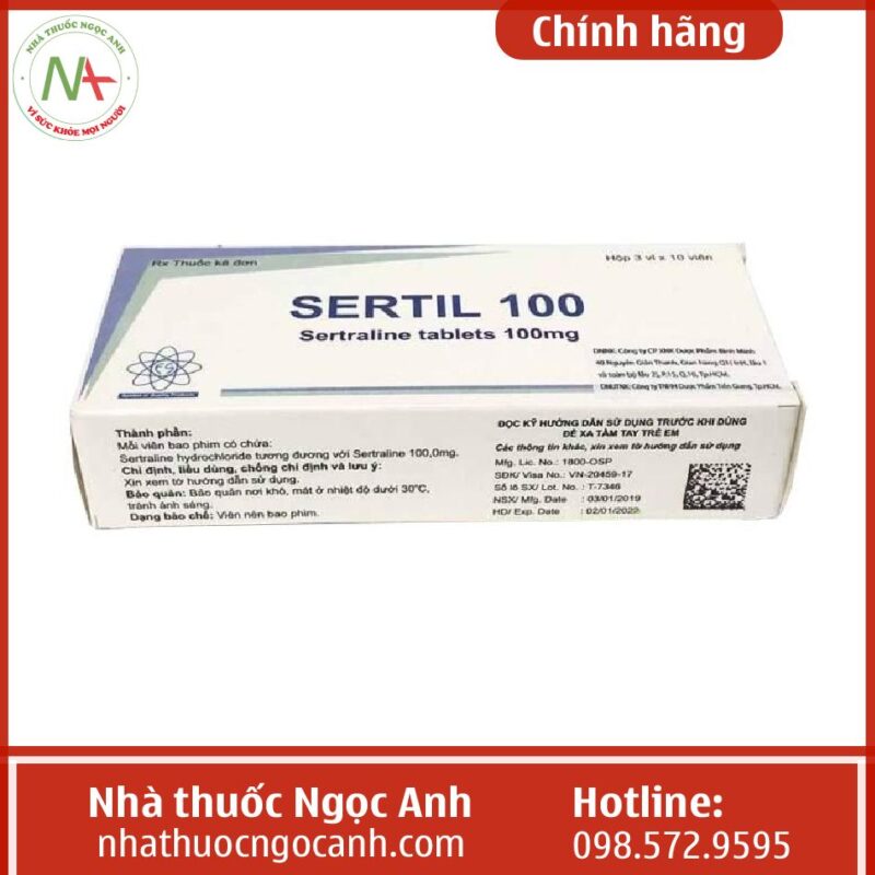 Thuốc Sertil 100 là thuốc gì, có tác dụng gì, giá bao nhiêu, mua ở đâu?
