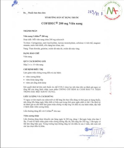 Thuốc Cofidec 200mg là thuốc gì, tác dụng gì, mua ở đâu, giá bao nhiêu?