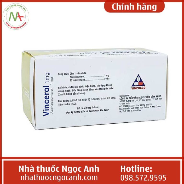 Thuốc Vincerol 1mg có tác dụng gì, giá bao nhiêu, mua ở đâu?