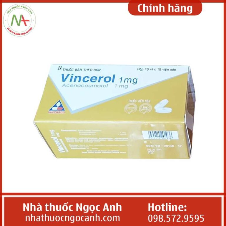 Thuốc Vincerol 1mg có tác dụng gì, giá bao nhiêu, mua ở đâu?