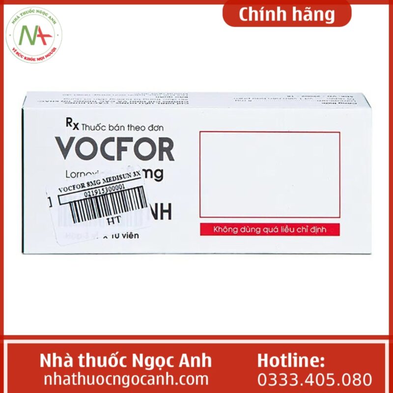 Thuốc Vocfor 8mg là thuốc gì, có tác dụng gì, mua ở đâu, giá bao nhiêu?