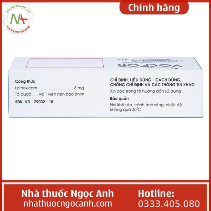 Thuốc Vocfor 8mg là thuốc gì, có tác dụng gì, mua ở đâu, giá bao nhiêu?