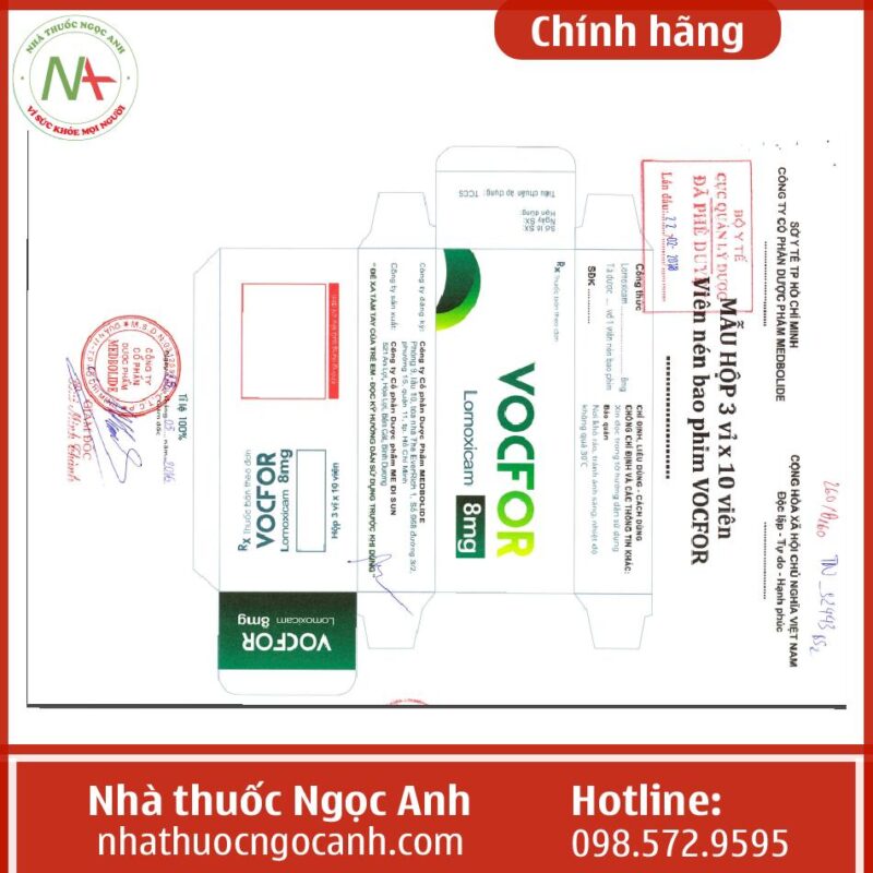 Thuốc Vocfor 8mg là thuốc gì, có tác dụng gì, mua ở đâu, giá bao nhiêu?
