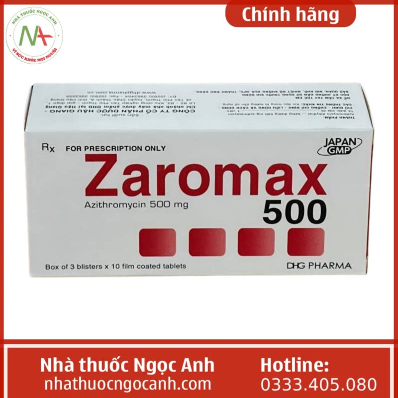 Zaromax 500 là thuốc gì? Công dụng, cách dùng và lưu ý