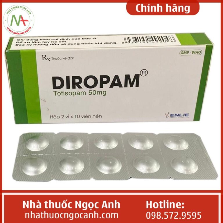Thuốc Diropam 50mg là thuốc gì, tác dụng phụ, giá bao nhiêu, mua ở đâu
