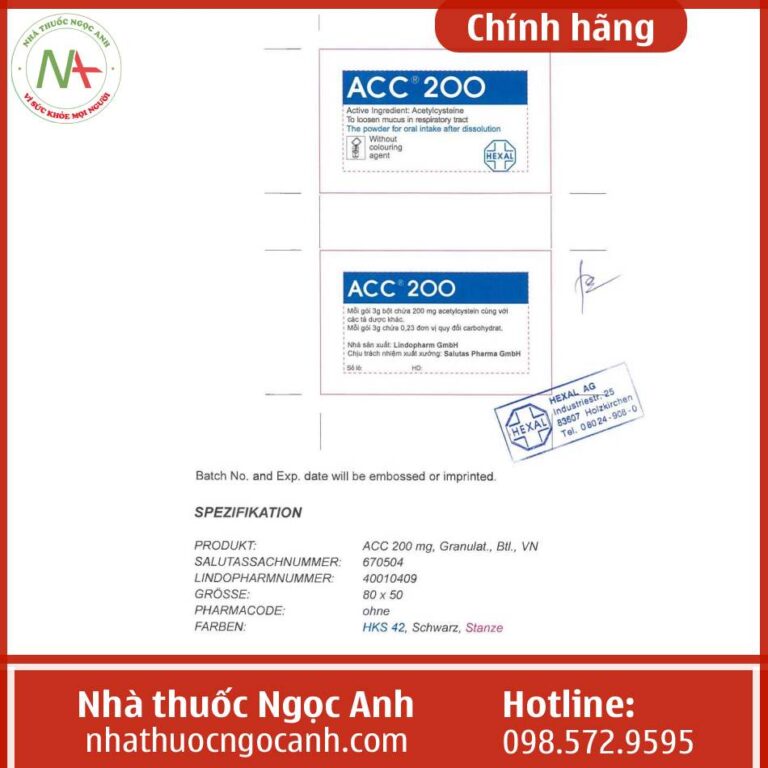 Thuốc ACC 200 có phải kháng sinh không, mua ở đâu, giá bao nhiêu?