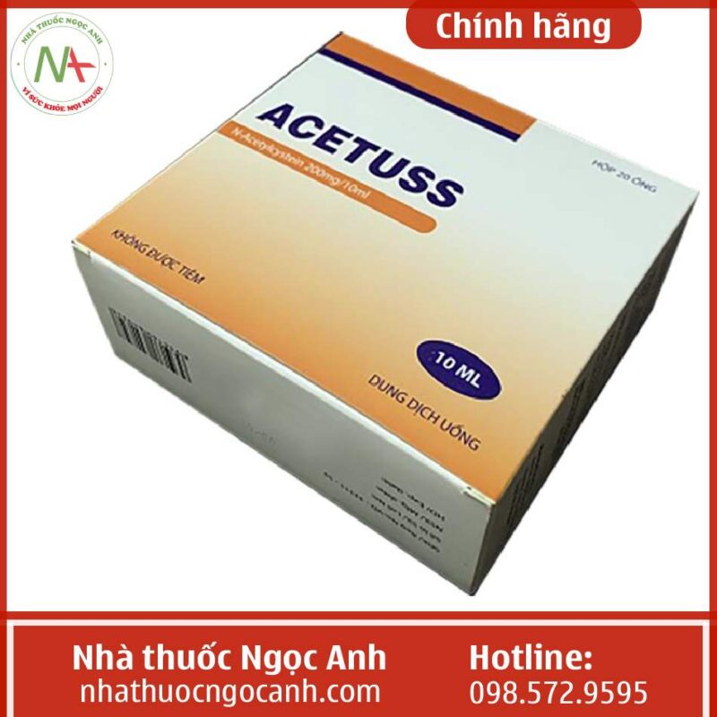 Thuốc Acetuss ống 10ml là thuốc gì, mua ở đâu, giá bao nhiêu?