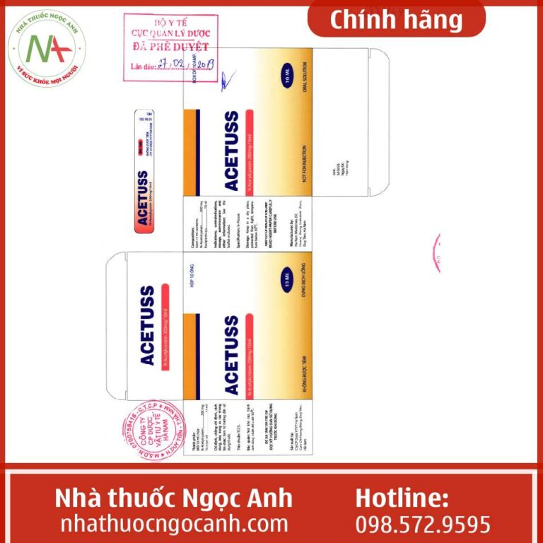 Thuốc Acetuss ống 10ml là thuốc gì, mua ở đâu, giá bao nhiêu?