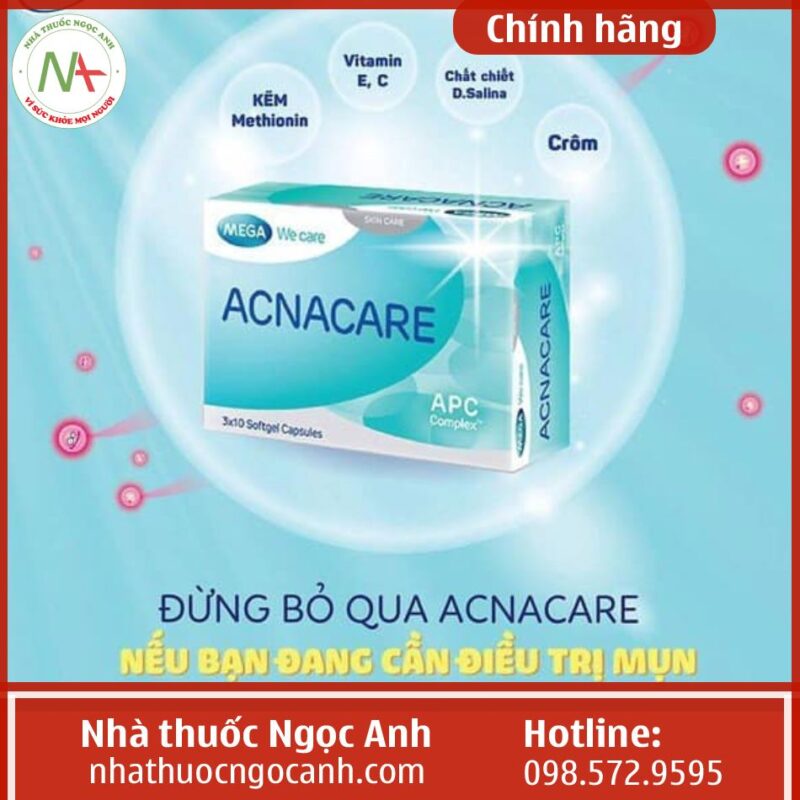 Viên uống Acnacare Mega We care có tốt không, giá bao nhiêu, mua ở đâu?