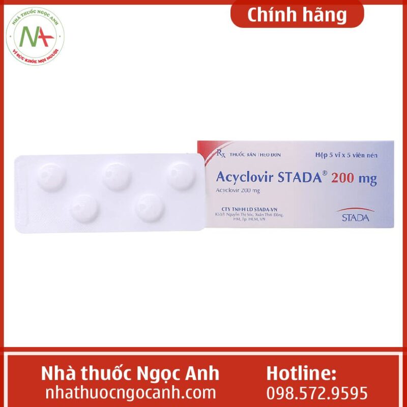 Thuốc Acyclovir Stada 200mg là thuốc gì, mua ở đâu, giá bao nhiêu?